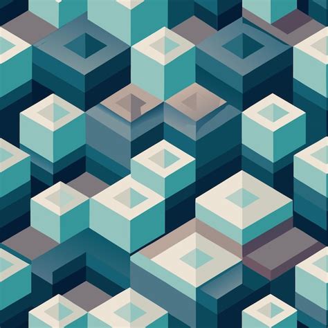 Isometric Cubes Minimalist Background Featuring Isometric Cubes In A