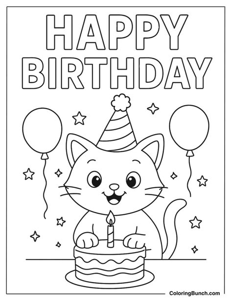 Birthday Coloring Pages Free Pdf Printables
