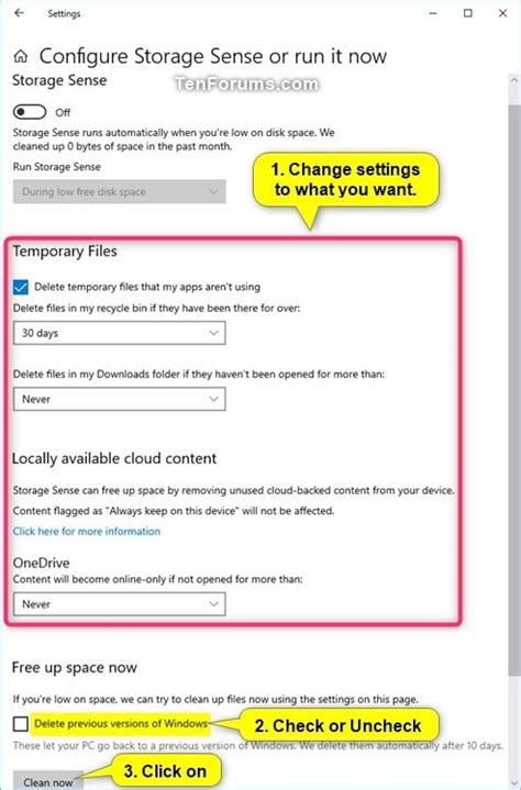 Free Up Disk Space Now With Storage Sense In Windows Tutorials