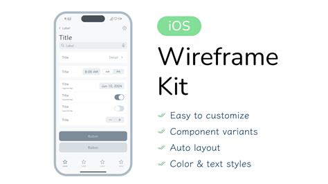 Wireframe Kit For IOS Figma