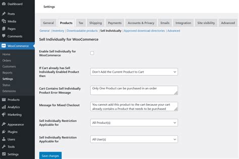 Sell Individually For Woocommerce Documentation Woocommerce