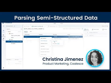 Parsing Semi Structured Data JSON XML In Coalesce YouTube