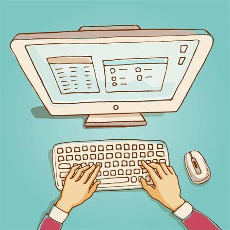 ᐈ Man on computer stock vectors Royalty Free typing on computer illustrations download on