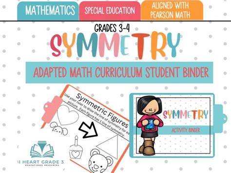 Adapted Math Binder Symmetry Teaching Resources