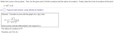 Solved Sketch The Curve In The Xy Plane Then For The Given Chegg