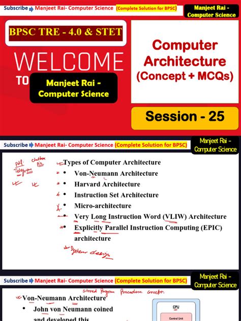 Session 25 Important Conceptmcqs Based On Computer Architecture Pdf