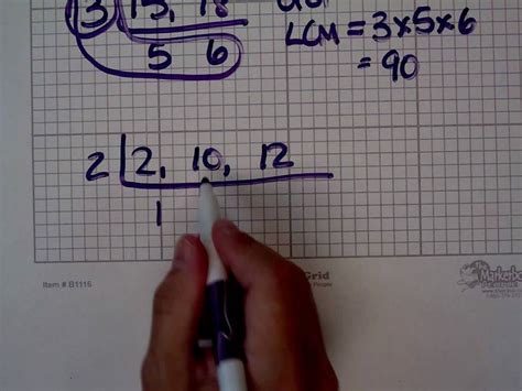 Finding The Least Lowest Common Multiple LCM Using The Upside Down Birthday Cake Method