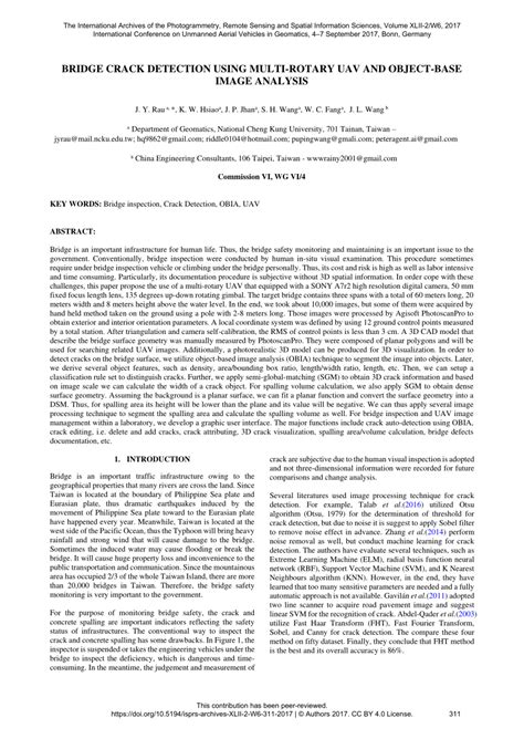 Pdf Bridge Crack Detection Using Multi Rotary Uav And Object Base Image Analysis