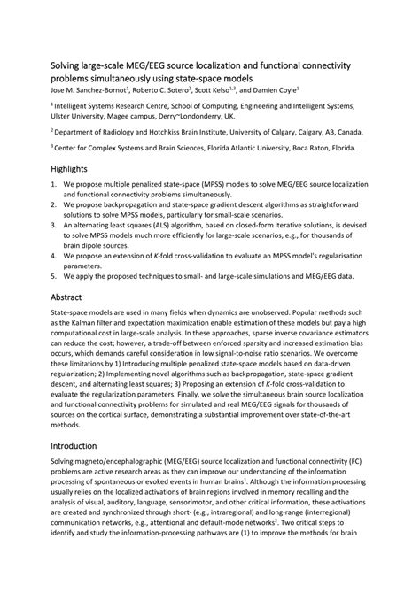 pdf solving large scale meg eeg source localization and functional