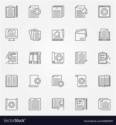 Technical Documentation Outline Concept Royalty Free Vector