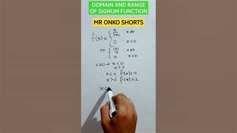 Domain And Range Of Signum Function Tips And Tricks Shorts Mathshorts Function Mronkoshorts