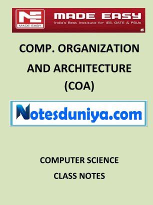 COA MADE EASY CLASS NOTES For IES GATE IAS PSUs
