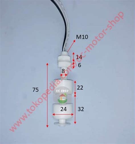 Jual Double Float Switch Water Level Sensor Dual Balls Float Switch 75mm Di Seller Yama