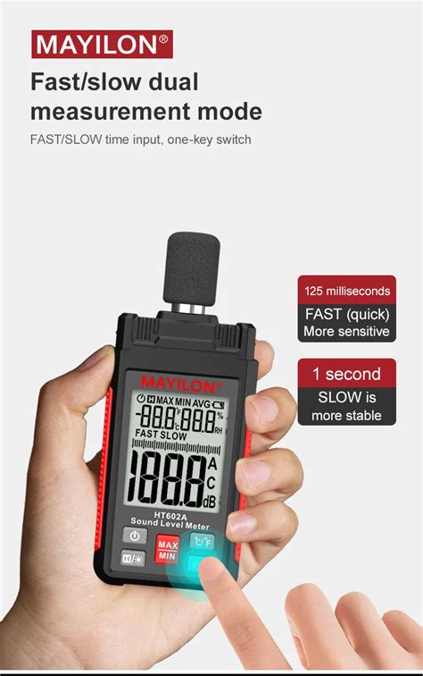 Mayilon Ht A Digital Sound Level Meters Db Measuring Range Portable Sound Level