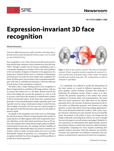 PDF Expression Invariant D Face Recognition