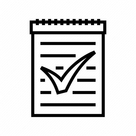 Notepad Check Mark Tick Ok Yes Checkmark Icon Download On