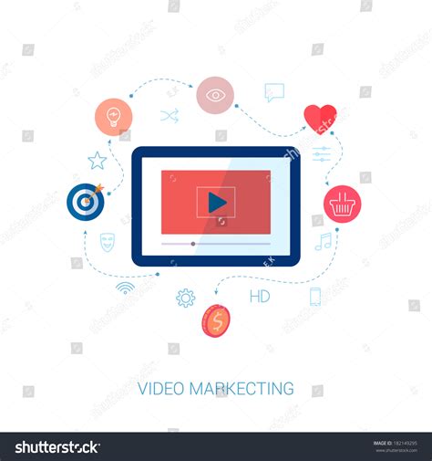 Set Modern Flat Design Icons On Stock Vector Royalty Free 182149295 Shutterstock