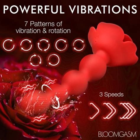 Bloomgasm Rose Twirl Vibrating And Rotating Silicone Anal Beads Sex Toy Hotmovies