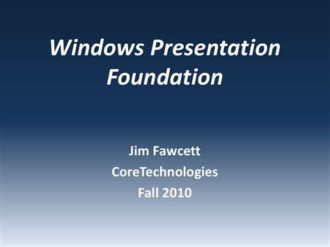 Windows Presentation Foundation Pdf Extensible Application Markup