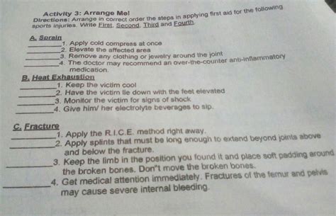 Activity 3 Arrange Me Brainlyph
