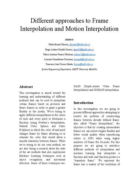 Different Approaches To Frame Interpolation And Motion Interpolation