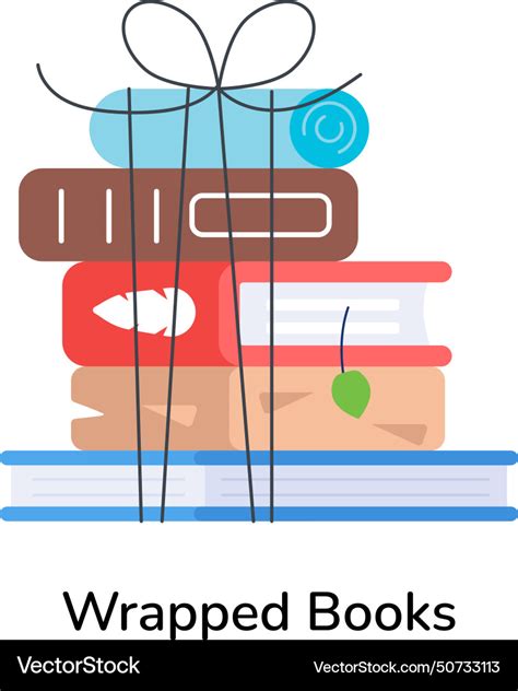 Wrapped Books Royalty Free Vector Image Vectorstock
