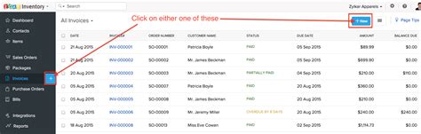 Creating Invoices Knowledge Base Zoho Inventory