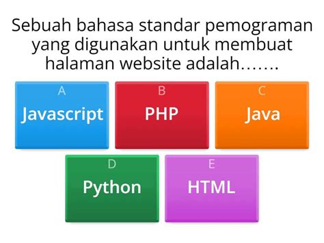 latihan pemograman web dasar cuestionario