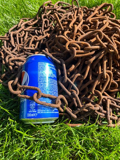 Rusty Iron Chain Decorative Rustic Chain Home Decor Farmhouse Barn Decor Metter Etsy