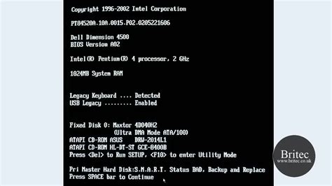 How To Fix A Pri Master Hard Disk Smart Status Bad Error On A Microsoft Windows Pc