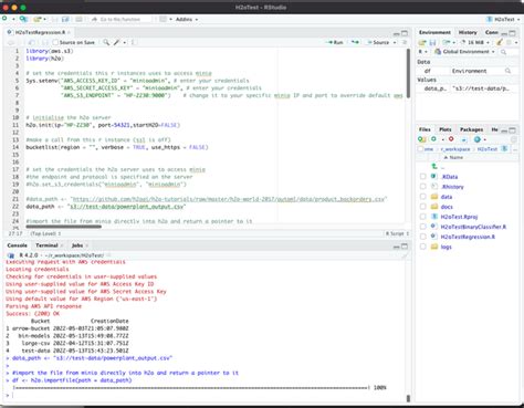 Machine Learning Using H20 R And Minio