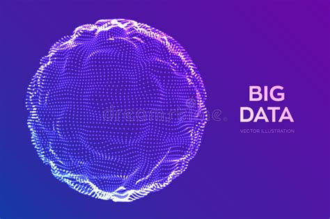 Abstract Bigdata Coding Science Background Circle Geometric Particle