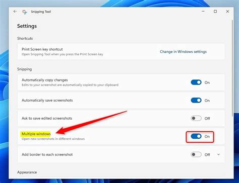 enable multiple windows in snipping tool on windows 11 geek rewind