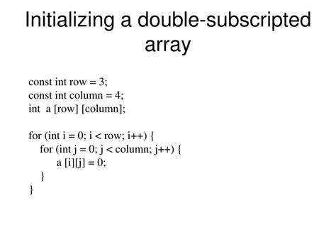 Ppt Multiple Subscripted Array Powerpoint Presentation Free Download