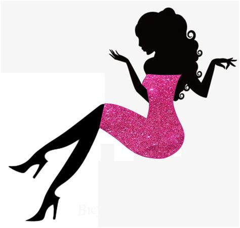 Silueta Mujer Vestido Rosa 40 Y Fabuloso Silueta De Mujer