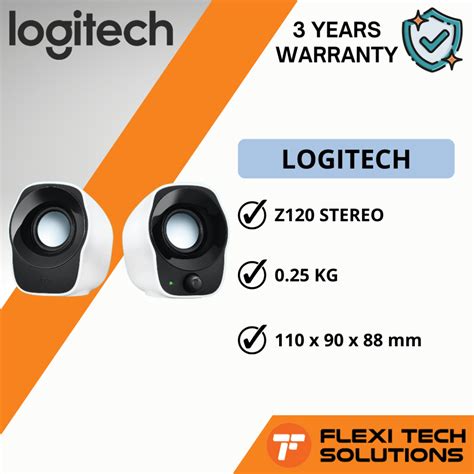 LOGITECH Stereo Speakers Z120 USB Powered Speakers Flexi Tech