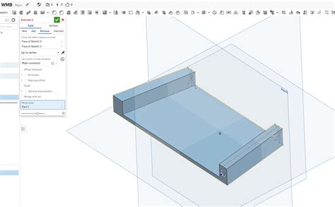 How To Extrude A Hole Between Two Points Sketches It Is On An Angle — Onshape