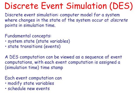 parallel discrete event simulations ppt download