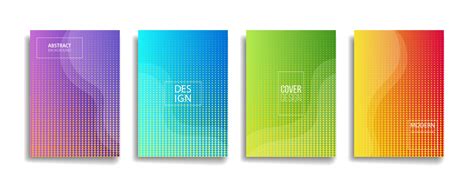 Bright Gradient Color Abstract Line Pattern Background Cover Design