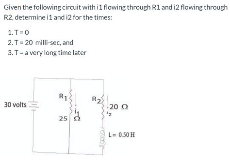 solved given the following circuit with i 1 flowing through