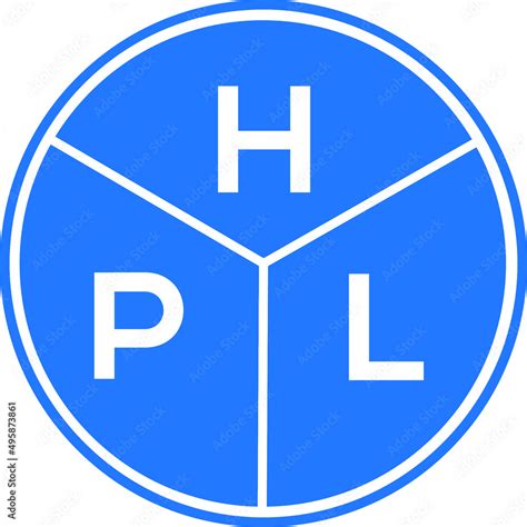 Hpl Letter Logo Design On White Background Hpl Creative Circle Letter