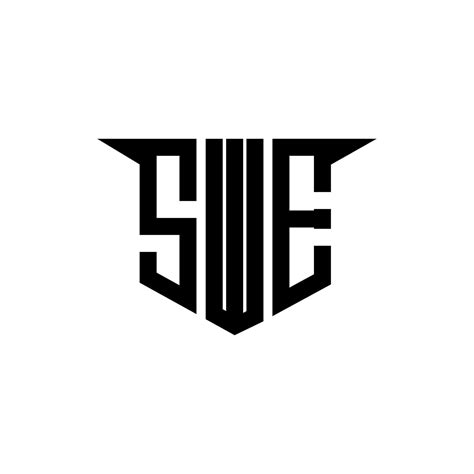 Swe Letter Logo Design With White Background In Illustrator Logo Modern Alphabet Font Overlap