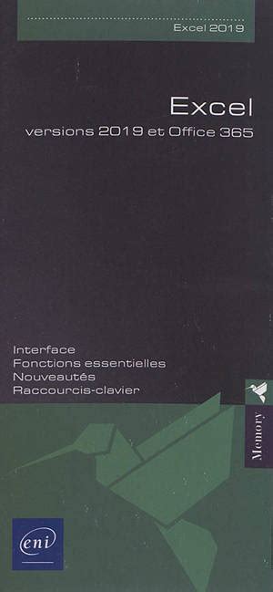 Excel Versions 2019 Et Office 365 Interface Fonctions Essentielles