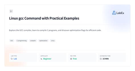 linux gcc command with practical examples labex