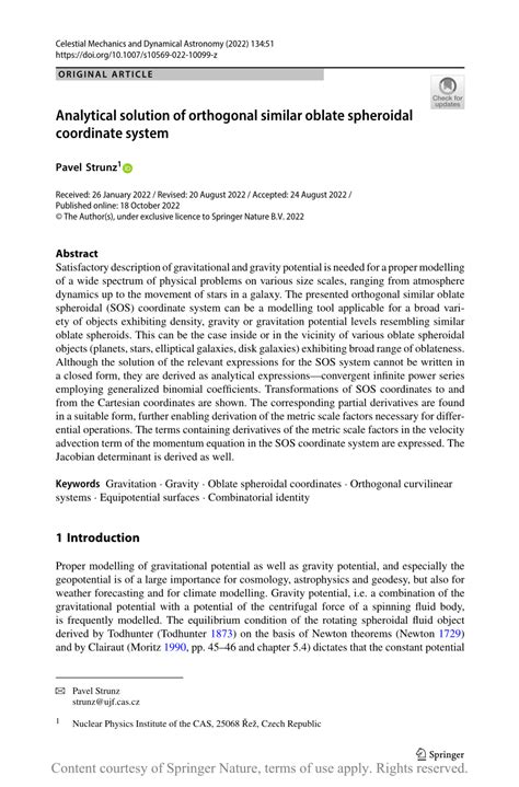Analytical Solution Of Orthogonal Similar Oblate Spheroidal Coordinate