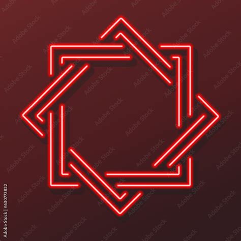 Star Of Lakshmi Neon Sign Modern Glowing Banner Design Colorful