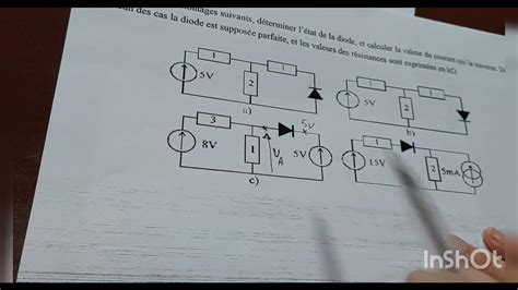 Td Sur Les Diodes Exercice Diode Electronique De Base Electronique Fondamentale 1 Eln Youtube