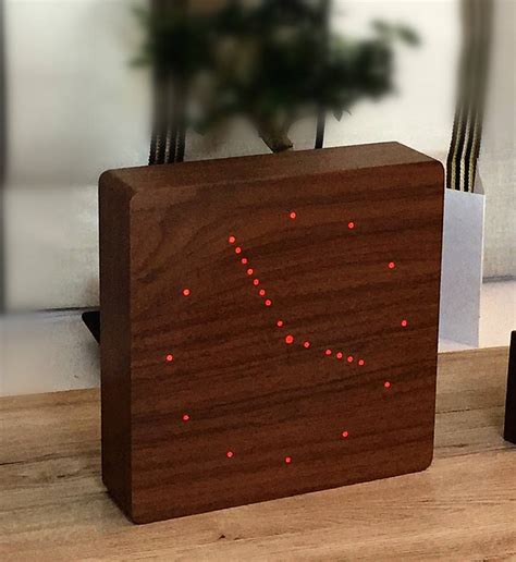 Walnut Analogue Click Clock By Gingko