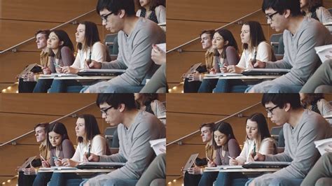 不同的学生在课堂上做笔记 视频素材下载 编号 9726858 光厂 Vj师网