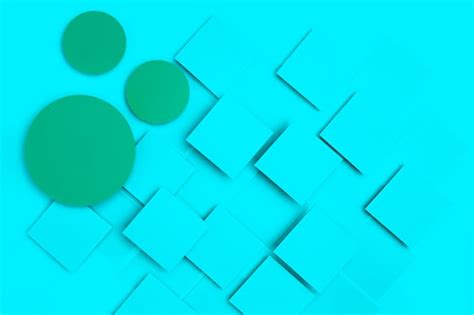 Premium Photo Circles Squares Background Design